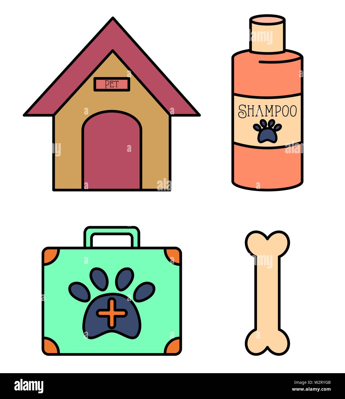 veterinary and pet shop icons vector illustration design Stock Vector ...