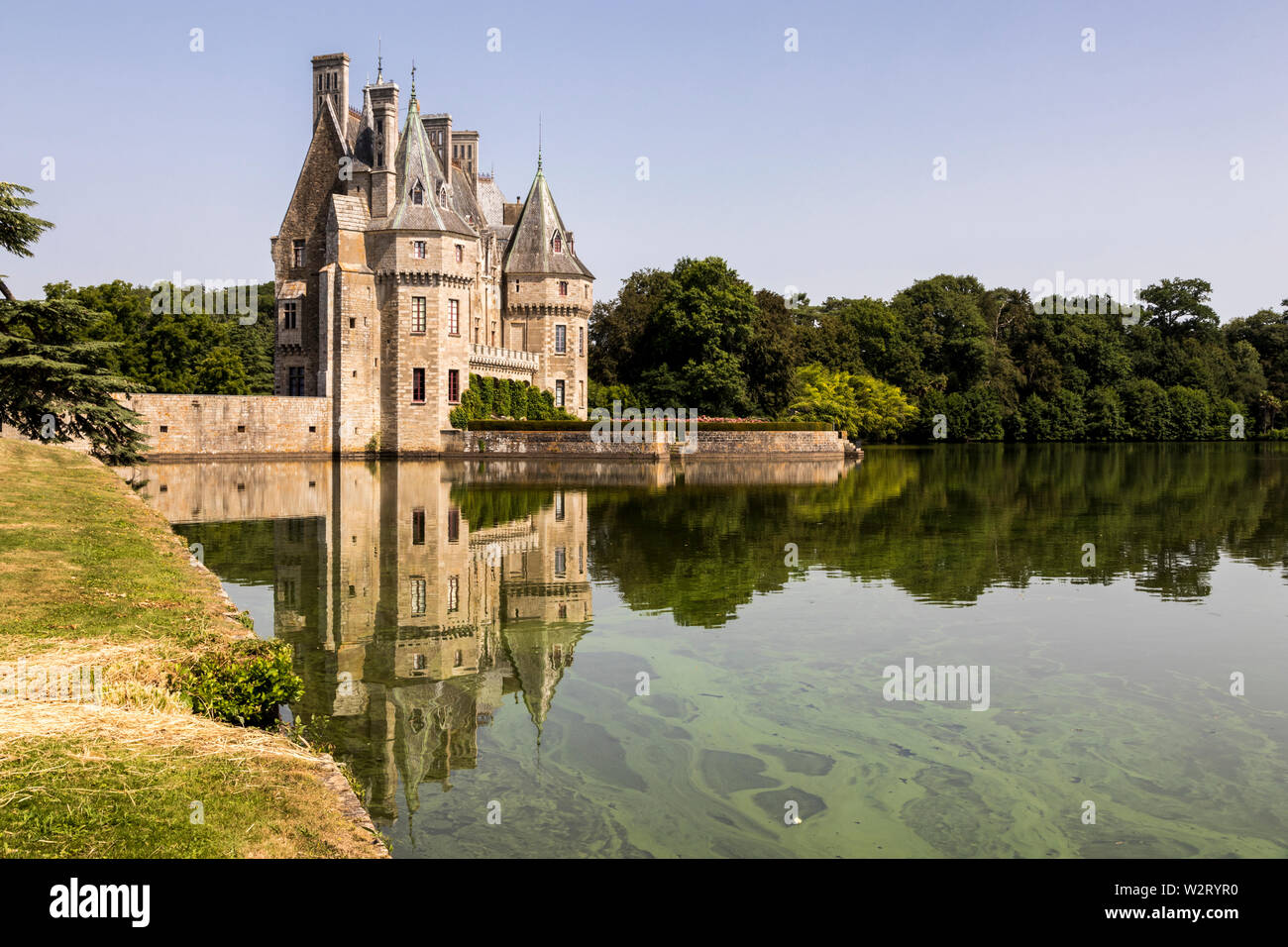Missillac, France. The Chateau de La Bretesche, a 14th century medieval ...