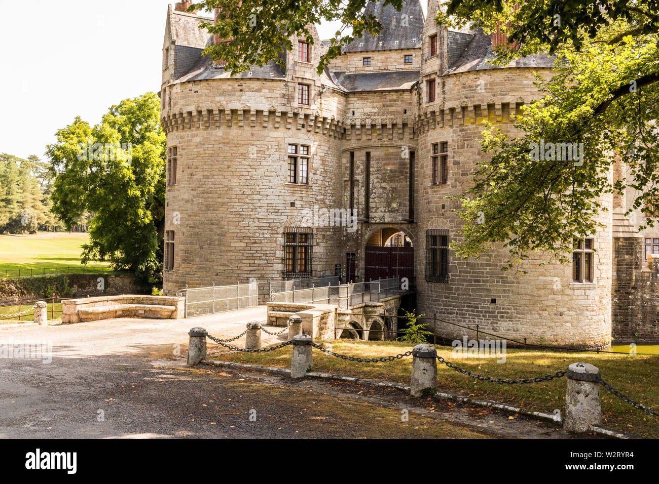 Missillac, France. The Chateau de La Bretesche, a 14th century medieval ...