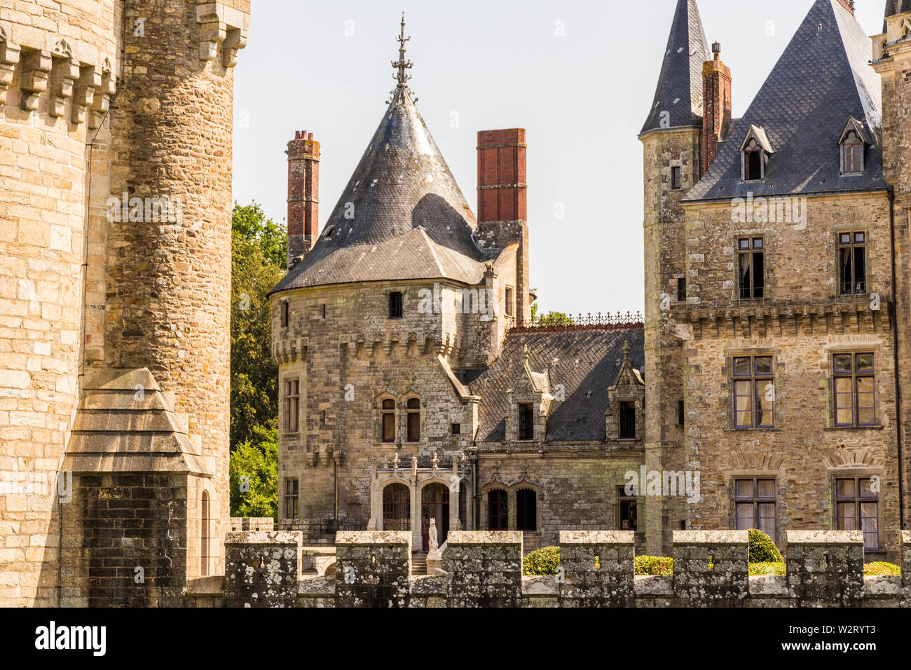 Missillac, France. The Chateau de La Bretesche, a 14th century medieval ...