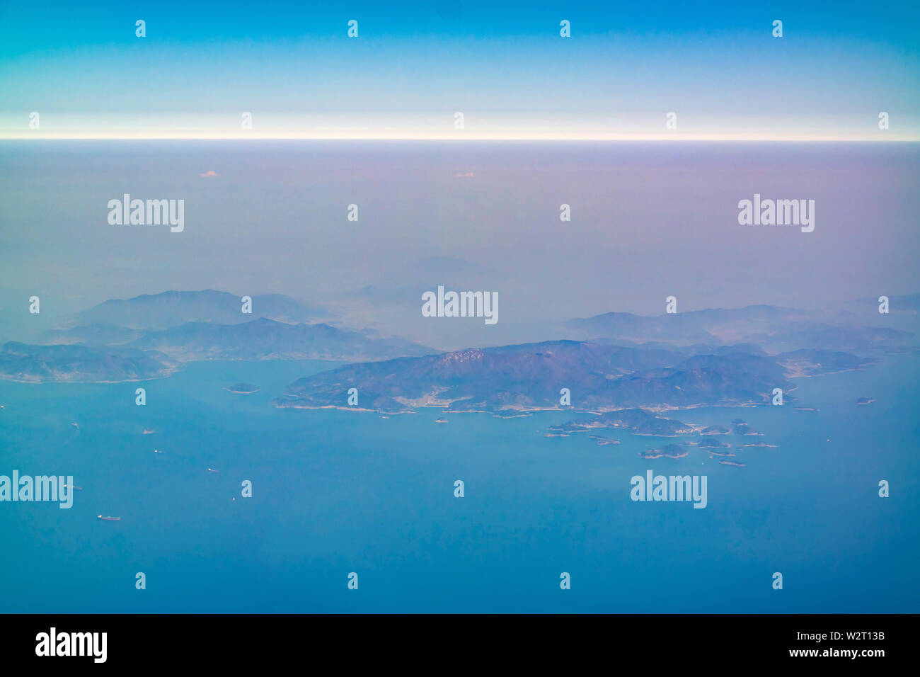 Aerial view of the beautiful Boriam-ro island at South Korea Stock ...