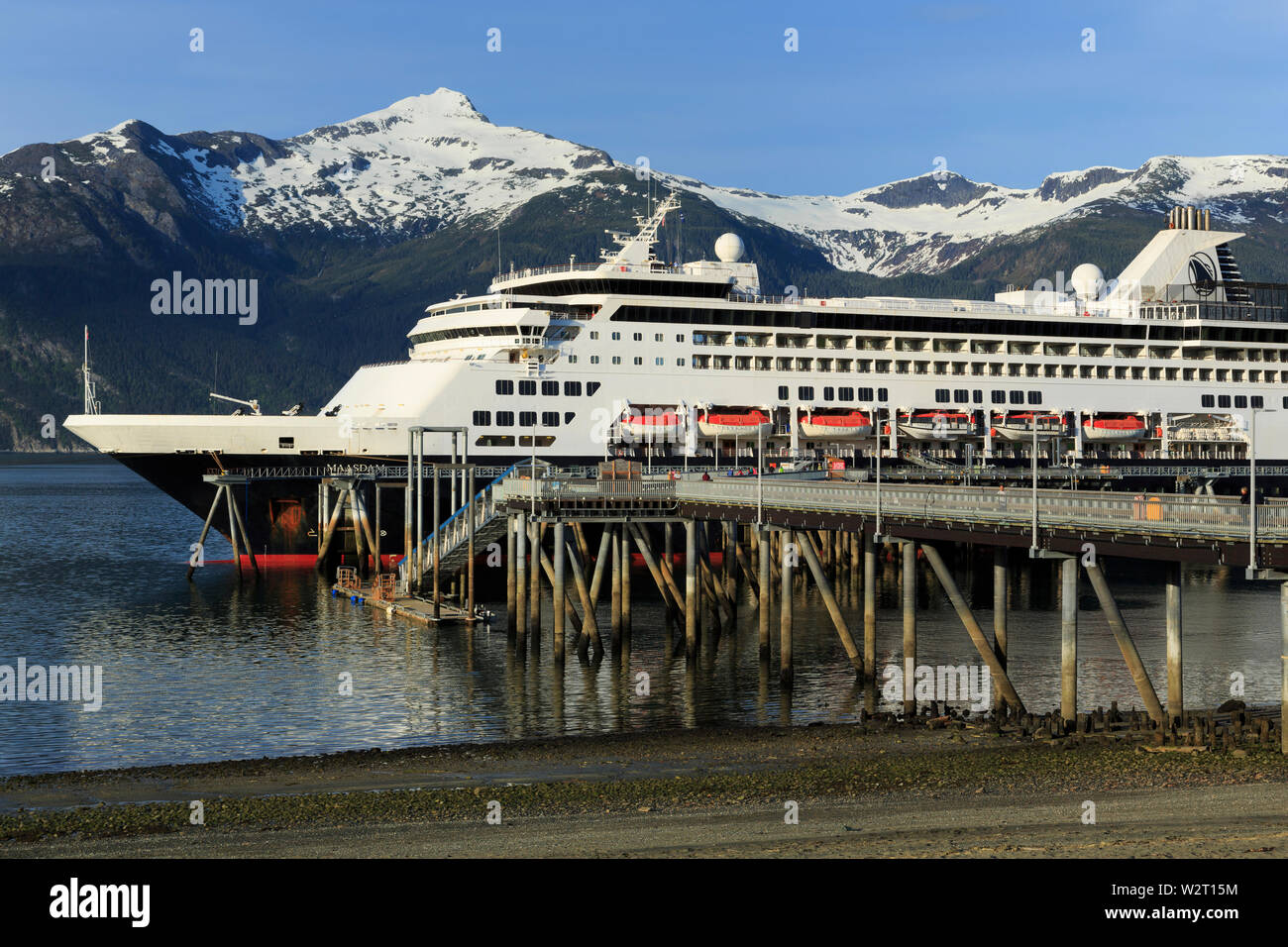 Cruise Ship, Port Chilkoot Dock, Haines, Lynn Canal, Alaska, USA Stock ...