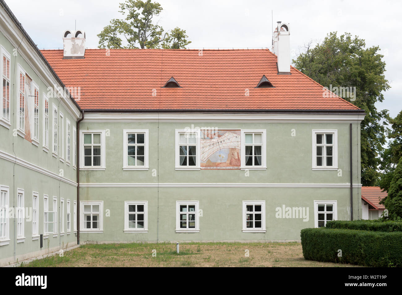 Castle in Kladruby nad Labem, Czech Republic, July 10, 2019. The ...