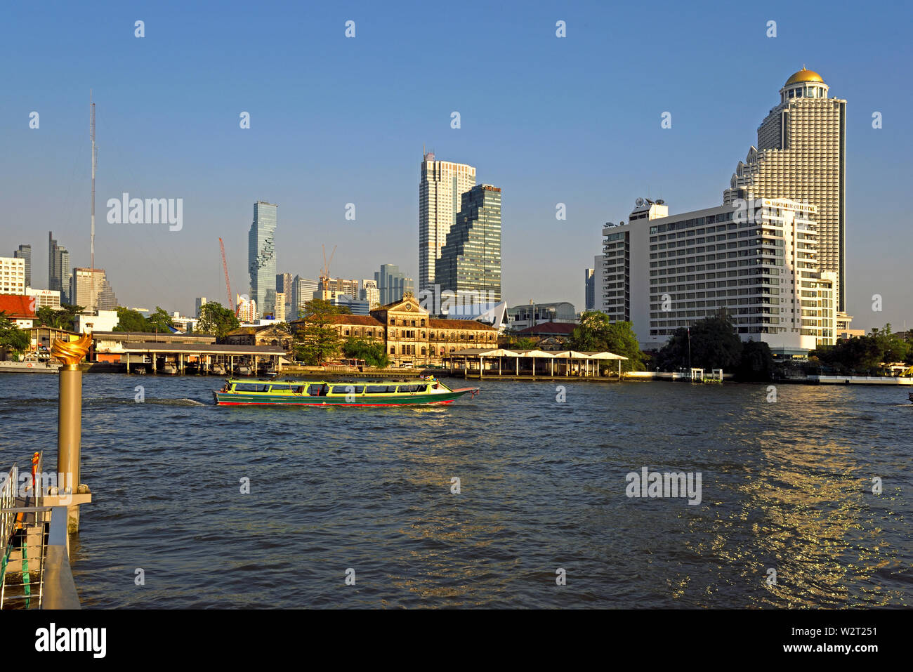bangkok, thailand - january 25, 2019: view from iconsiam pier over mae ...