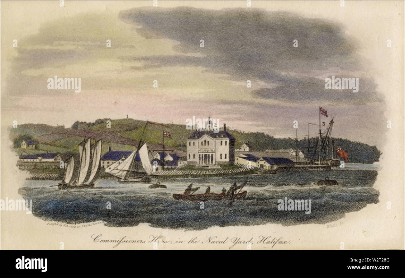 Commissioners House, in the Naval Yard, Halifax, 1804 Stock Photo - Alamy