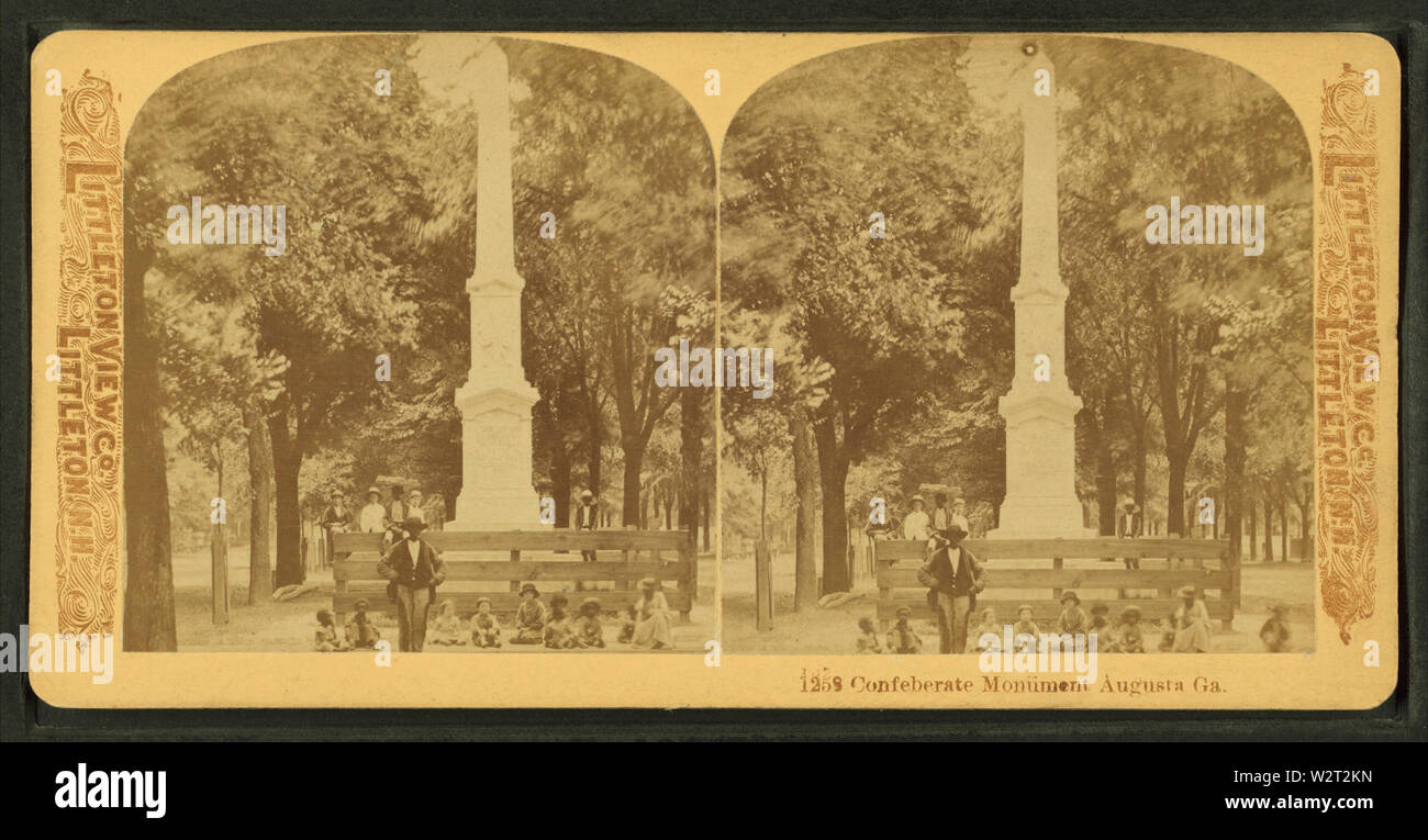 Confederate Monument, Augusta, Ga, by Littleton View Co Stock Photo - Alamy