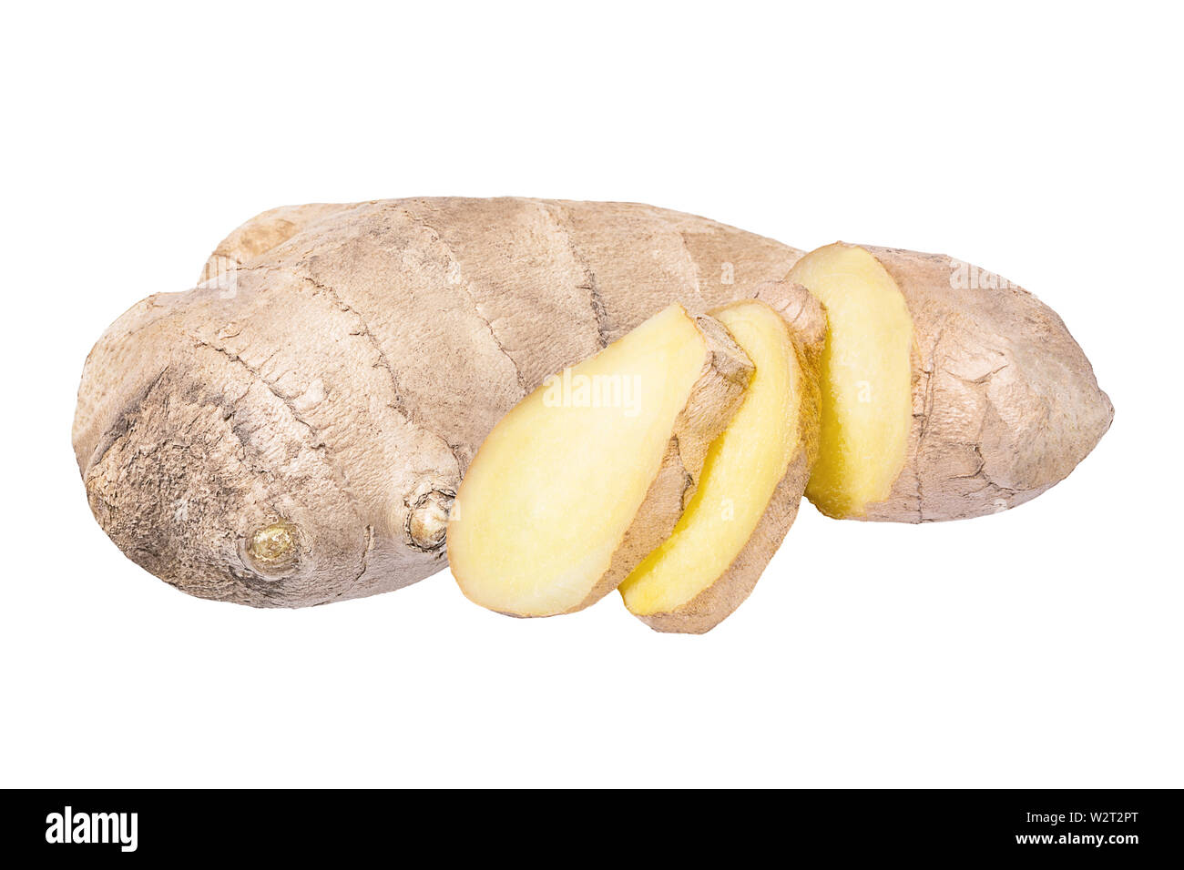 Ginger root isolated on withe background with clipping path as package ...