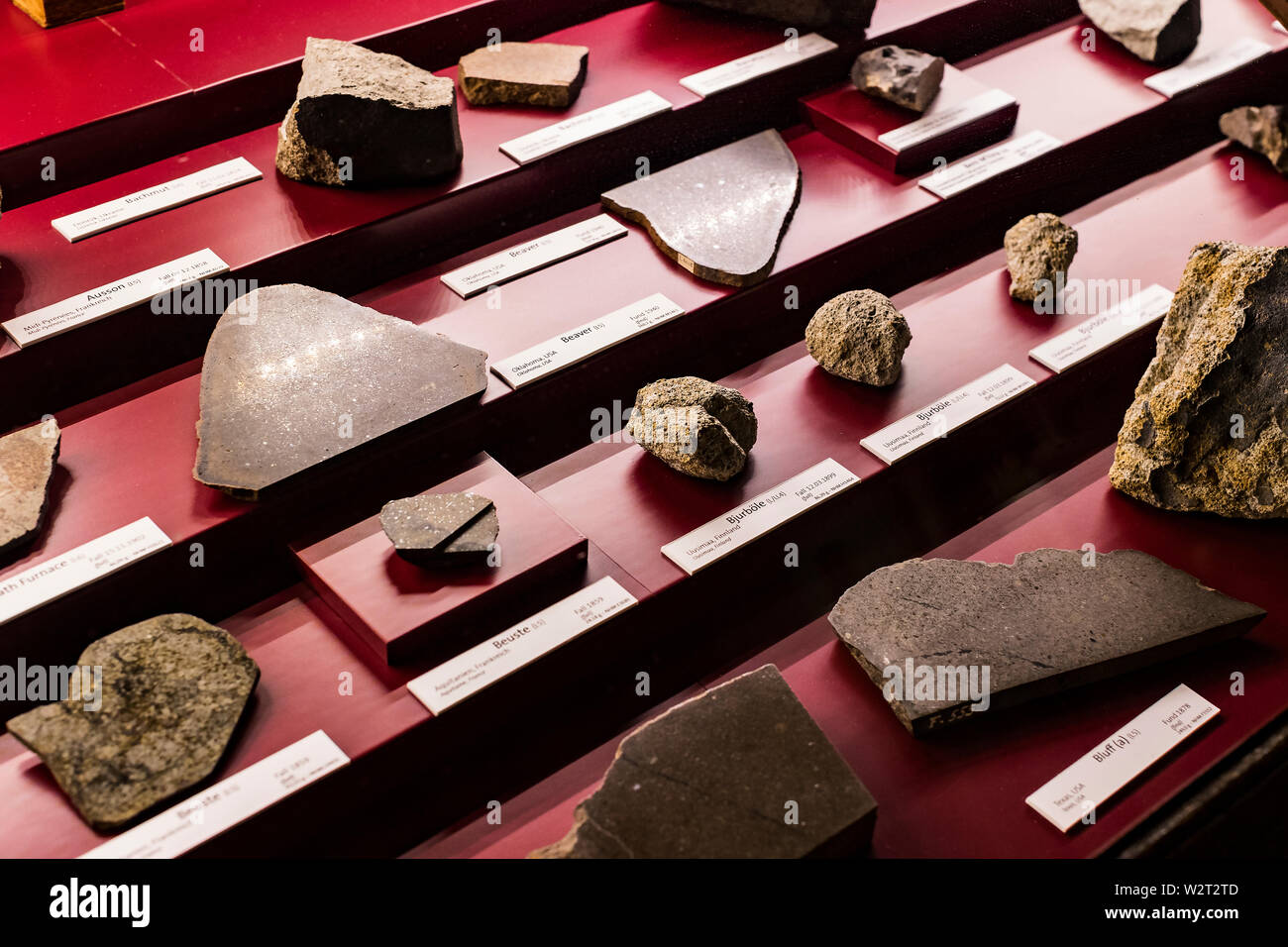3 SEPTEMBER 2018, VIENNA, AUSTRIA: Collection of meteorites is ...