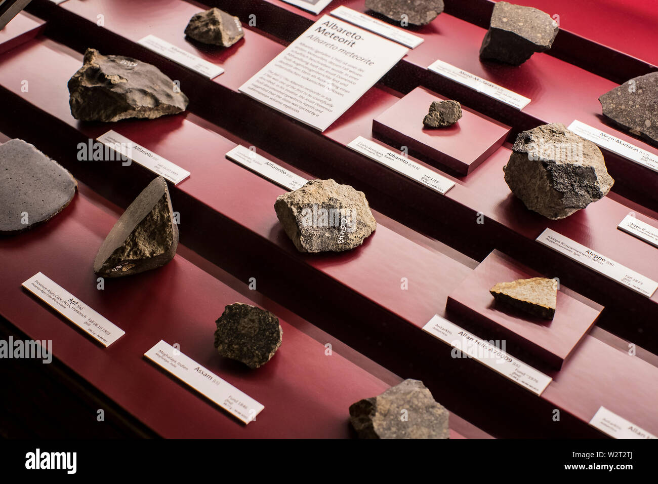 3 SEPTEMBER 2018, VIENNA, AUSTRIA: Collection of meteorites is ...