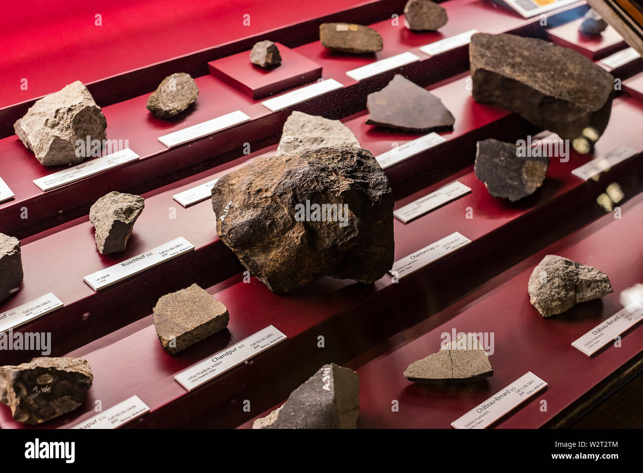 3 SEPTEMBER 2018, VIENNA, AUSTRIA: Collection of meteorites is ...
