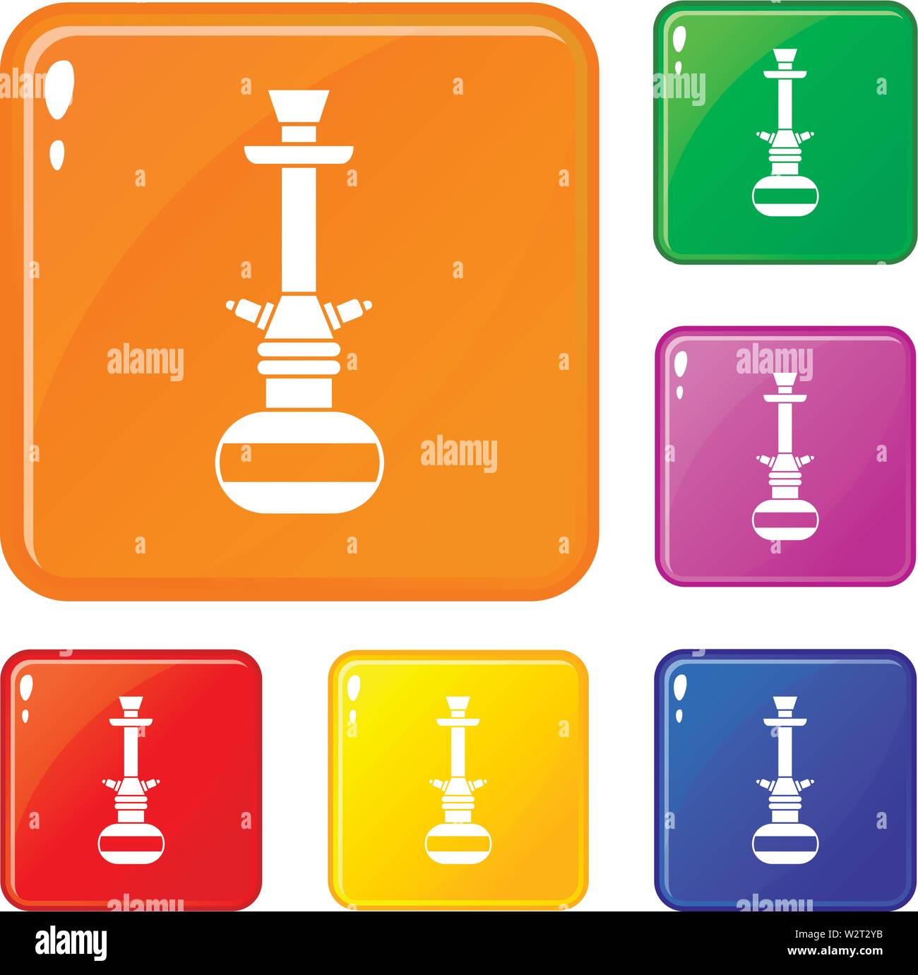 Arabic hookah icons set vector color Stock Vector Image & Art - Alamy