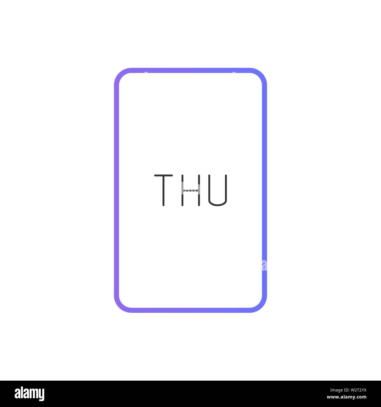 Button displaying Thursday in a modern style. Vector illustration Stock ...