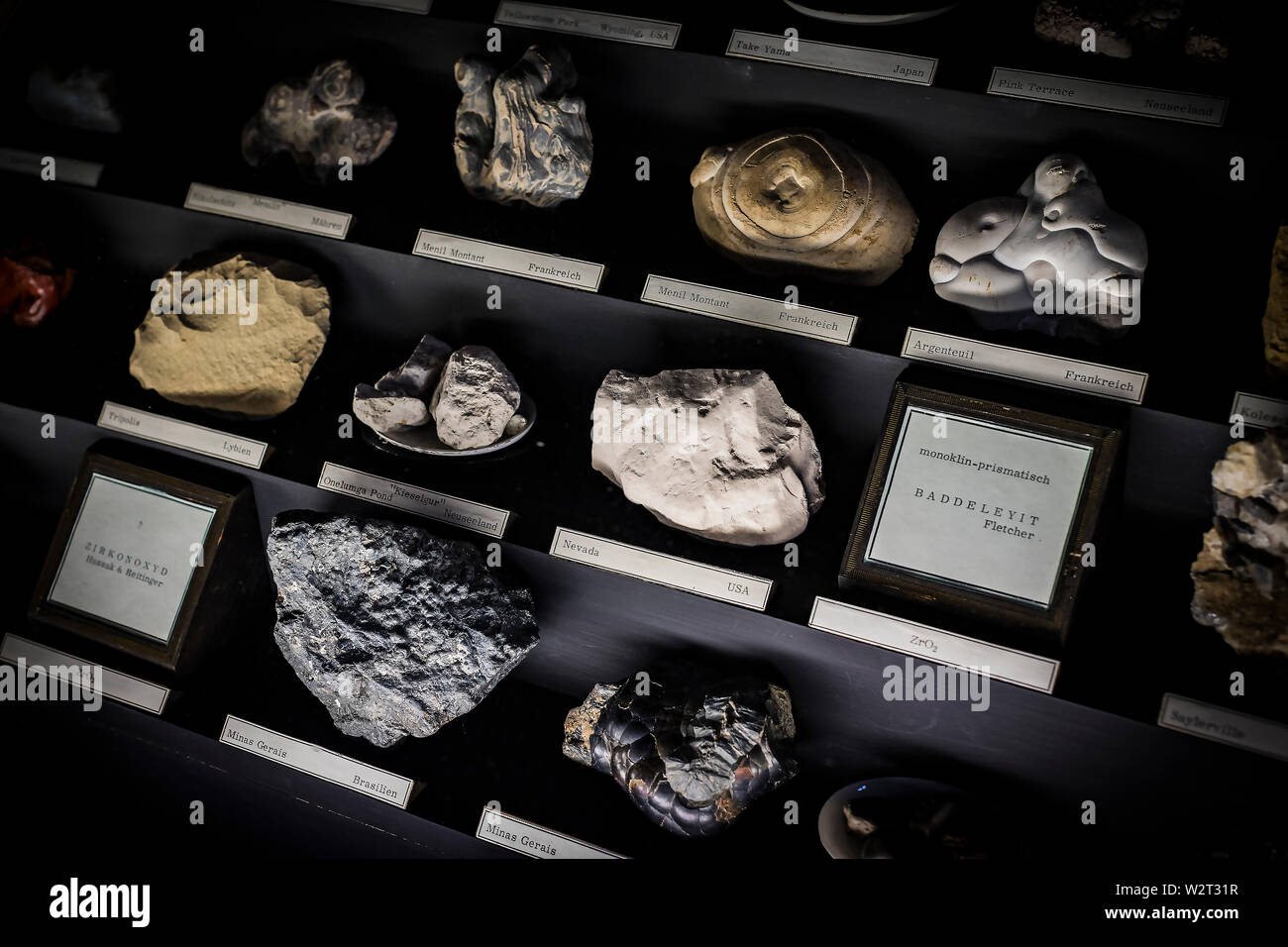 3 SEPTEMBER 2018, VIENNA, AUSTRIA: Collection of minerals of stones and ...