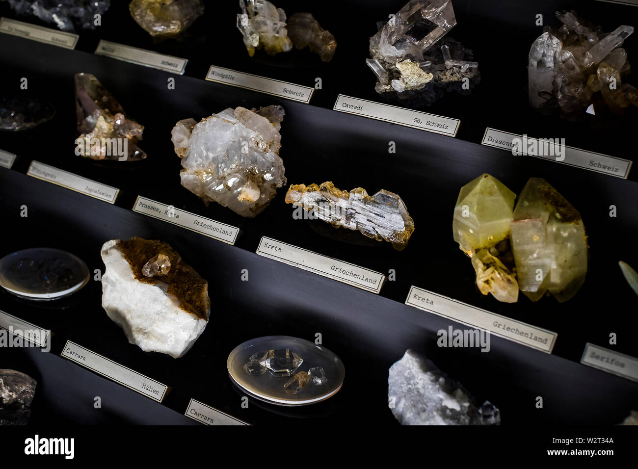 3 SEPTEMBER 2018, VIENNA, AUSTRIA: Collection of minerals of stones and ...