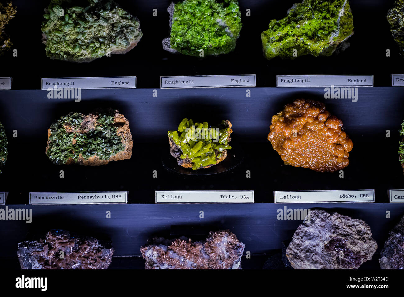 3 SEPTEMBER 2018, VIENNA, AUSTRIA: Collection of minerals of stones and ...