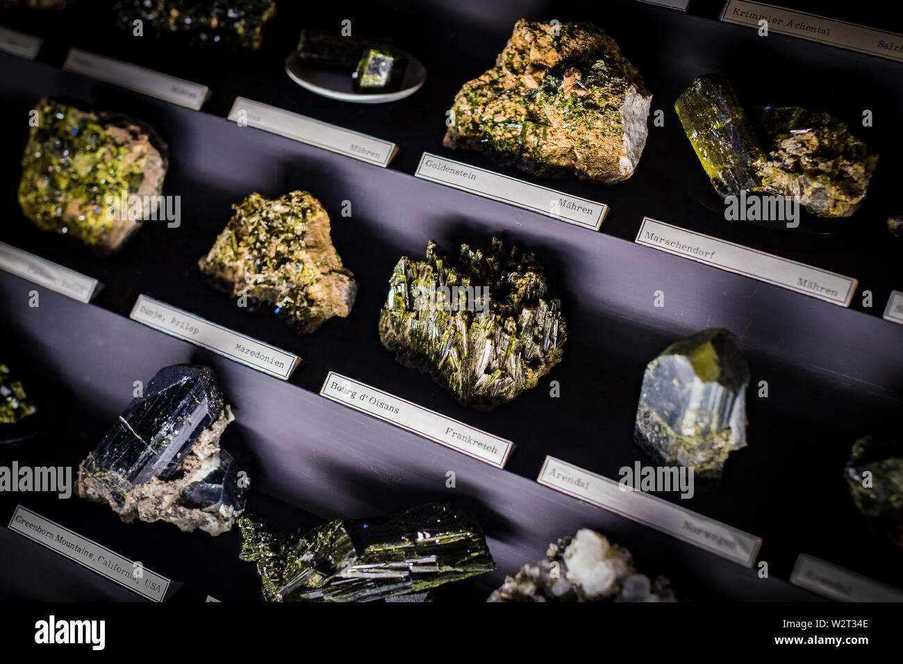 3 SEPTEMBER 2018, VIENNA, AUSTRIA: Collection of minerals of stones and ...