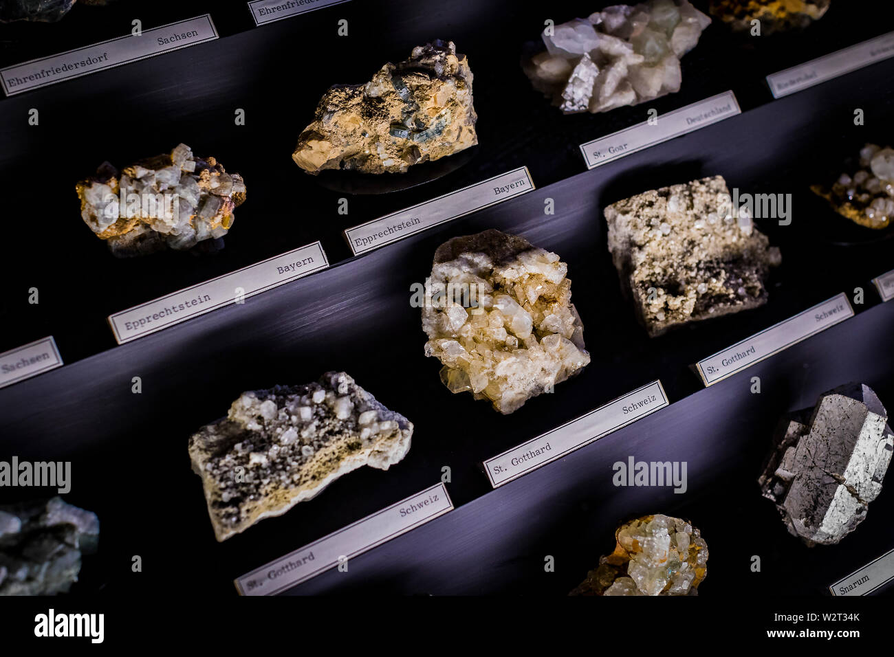3 SEPTEMBER 2018, VIENNA, AUSTRIA: Collection of minerals of stones and ...