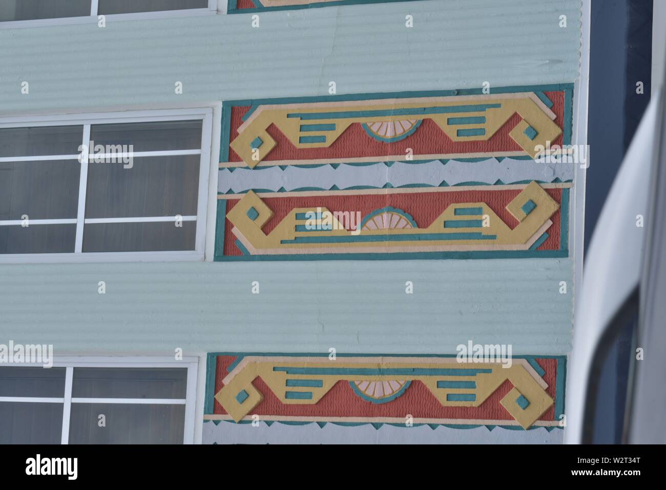 Famous preserved art deco buildings in South Beach Miami, Florida Stock ...