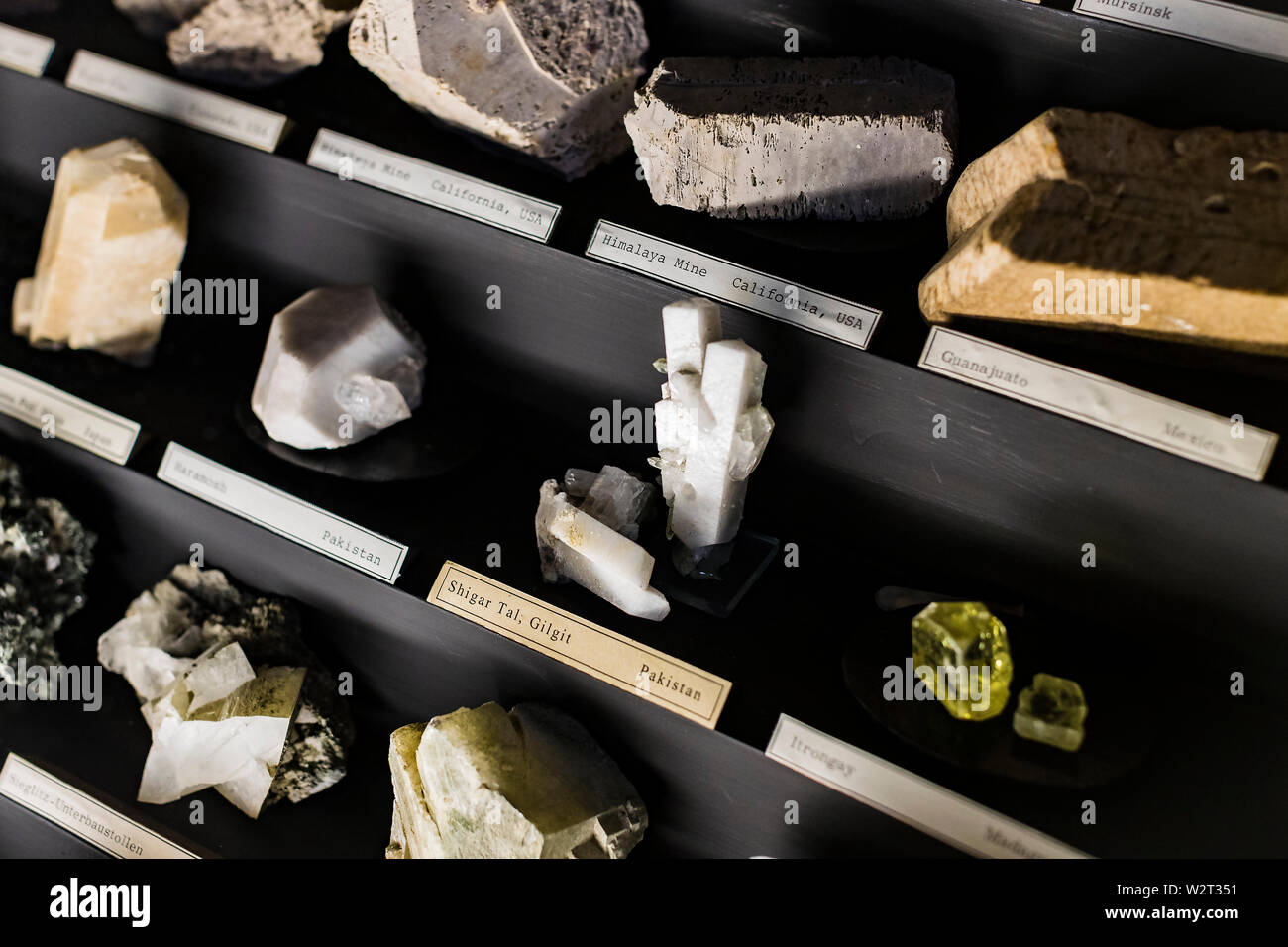 3 SEPTEMBER 2018, VIENNA, AUSTRIA: Collection of minerals of stones and ...