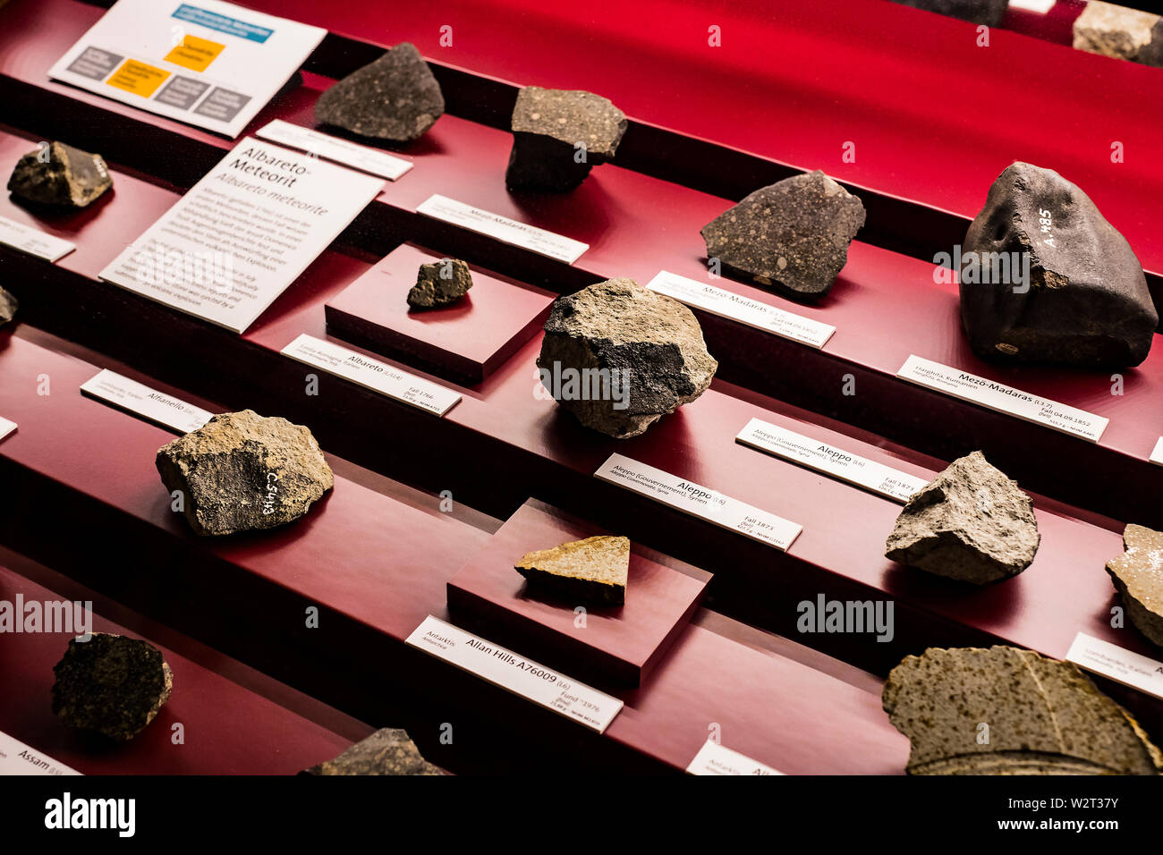 3 SEPTEMBER 2018, VIENNA, AUSTRIA: Collection of meteorites is ...
