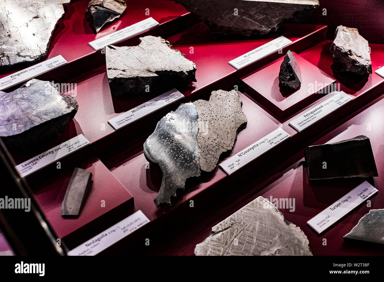 3 SEPTEMBER 2018, VIENNA, AUSTRIA: Collection of meteorites is ...