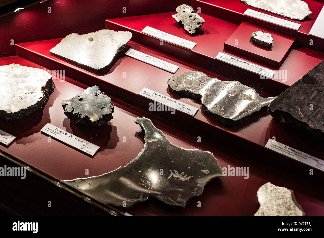 3 SEPTEMBER 2018, VIENNA, AUSTRIA: Collection of meteorites is ...