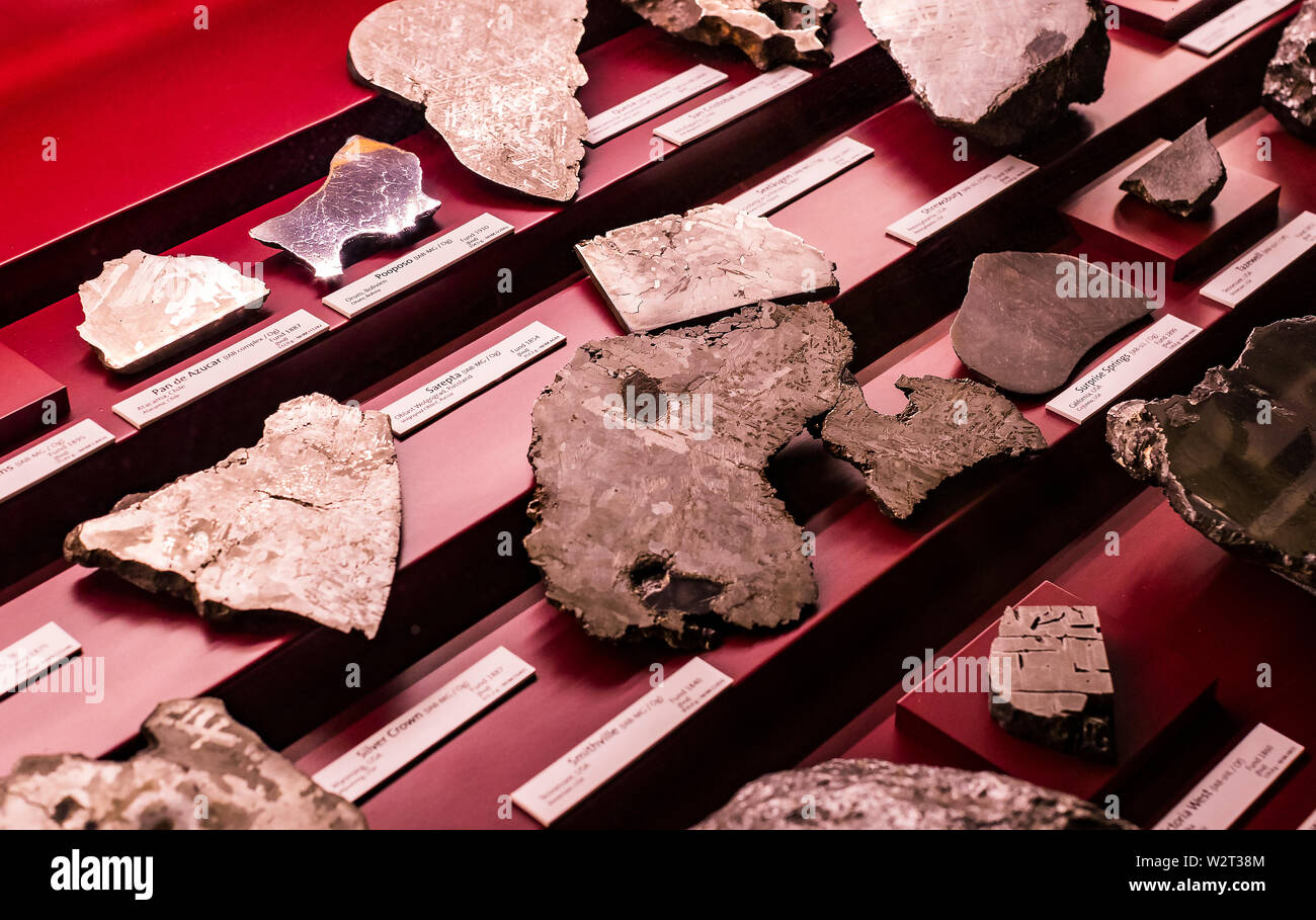 3 SEPTEMBER 2018, VIENNA, AUSTRIA: Collection of meteorites is ...