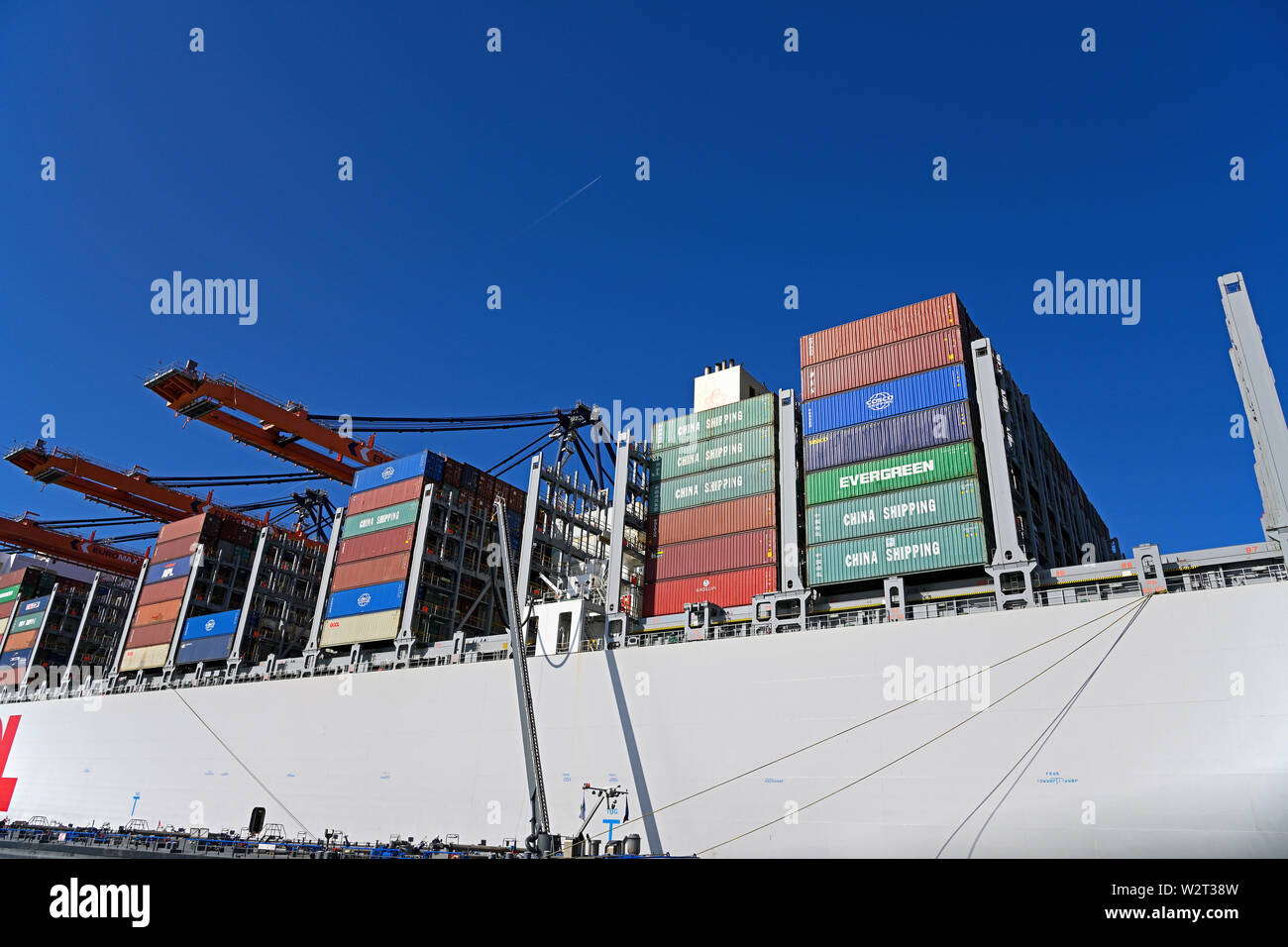 port of rotterdam, netherlands - march 31, 2018: chinese container ...