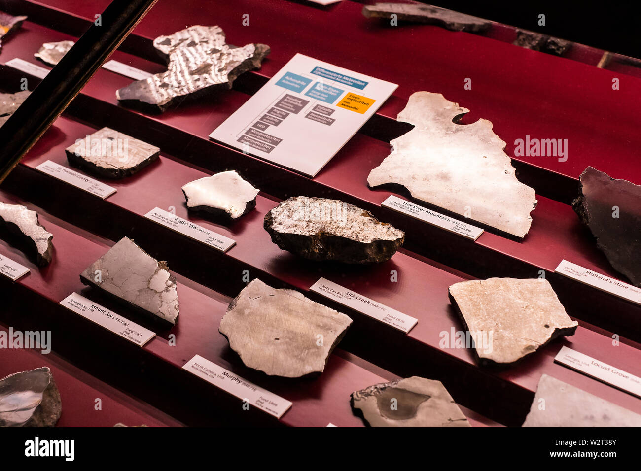 3 SEPTEMBER 2018, VIENNA, AUSTRIA: Collection of meteorites is ...