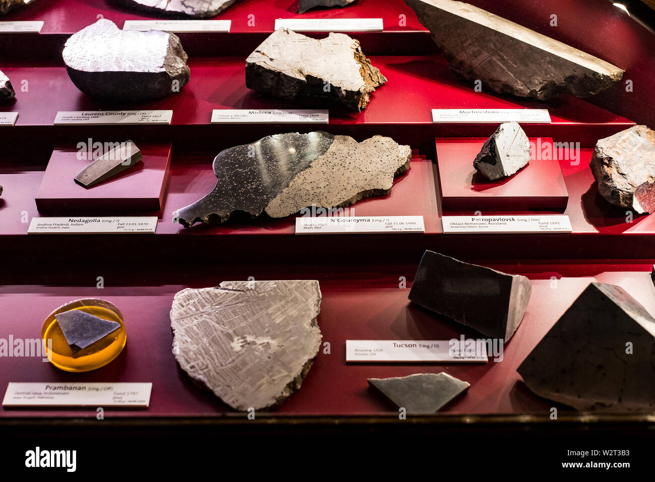 3 SEPTEMBER 2018, VIENNA, AUSTRIA: Collection of meteorites is ...