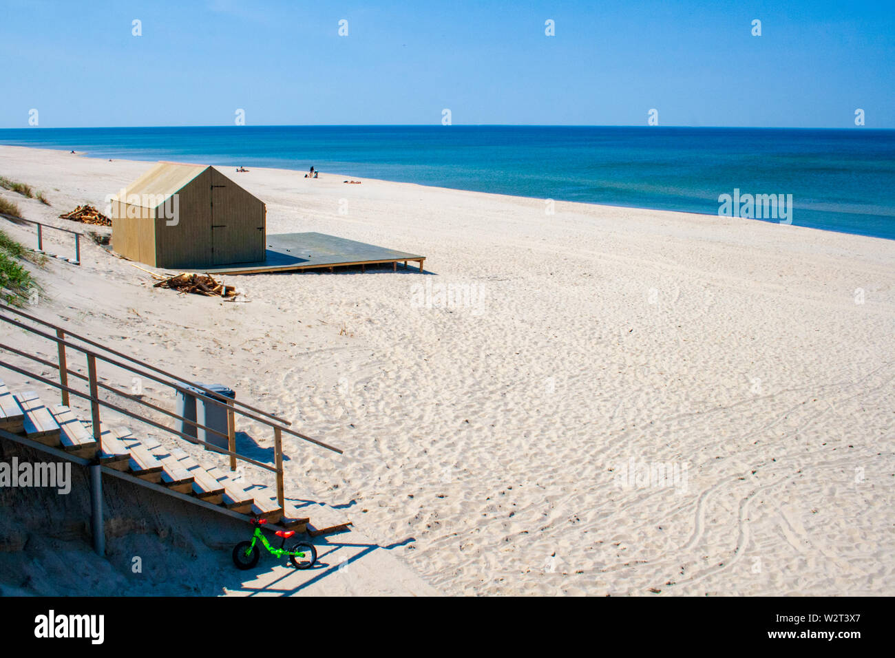 Beautiful sandy beach with dunes in Nida - Curonian Spit and Baltic Sea ...