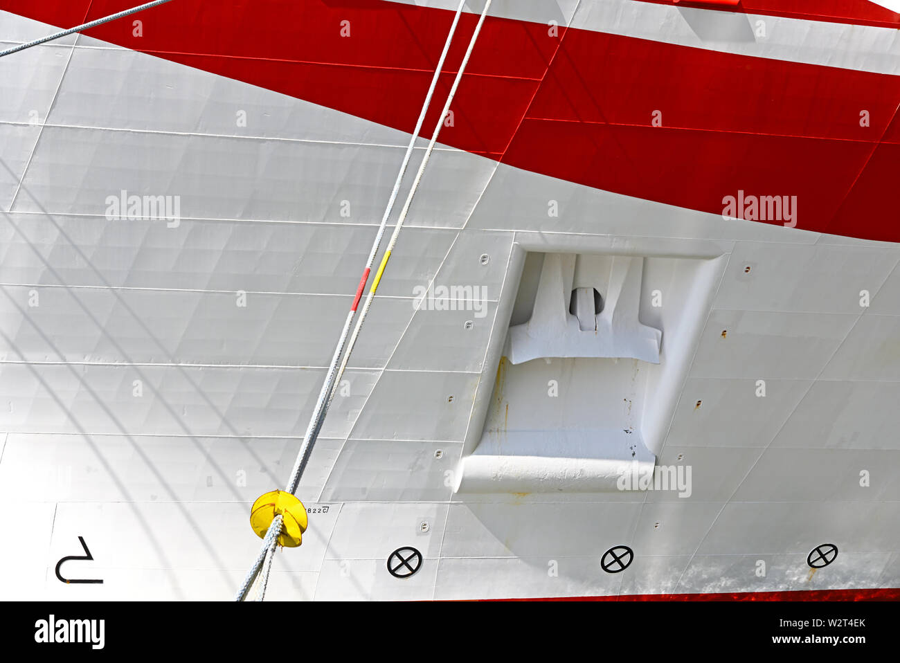 rotterdam, netherlands - april 01, 2019: the portside bow of the ...