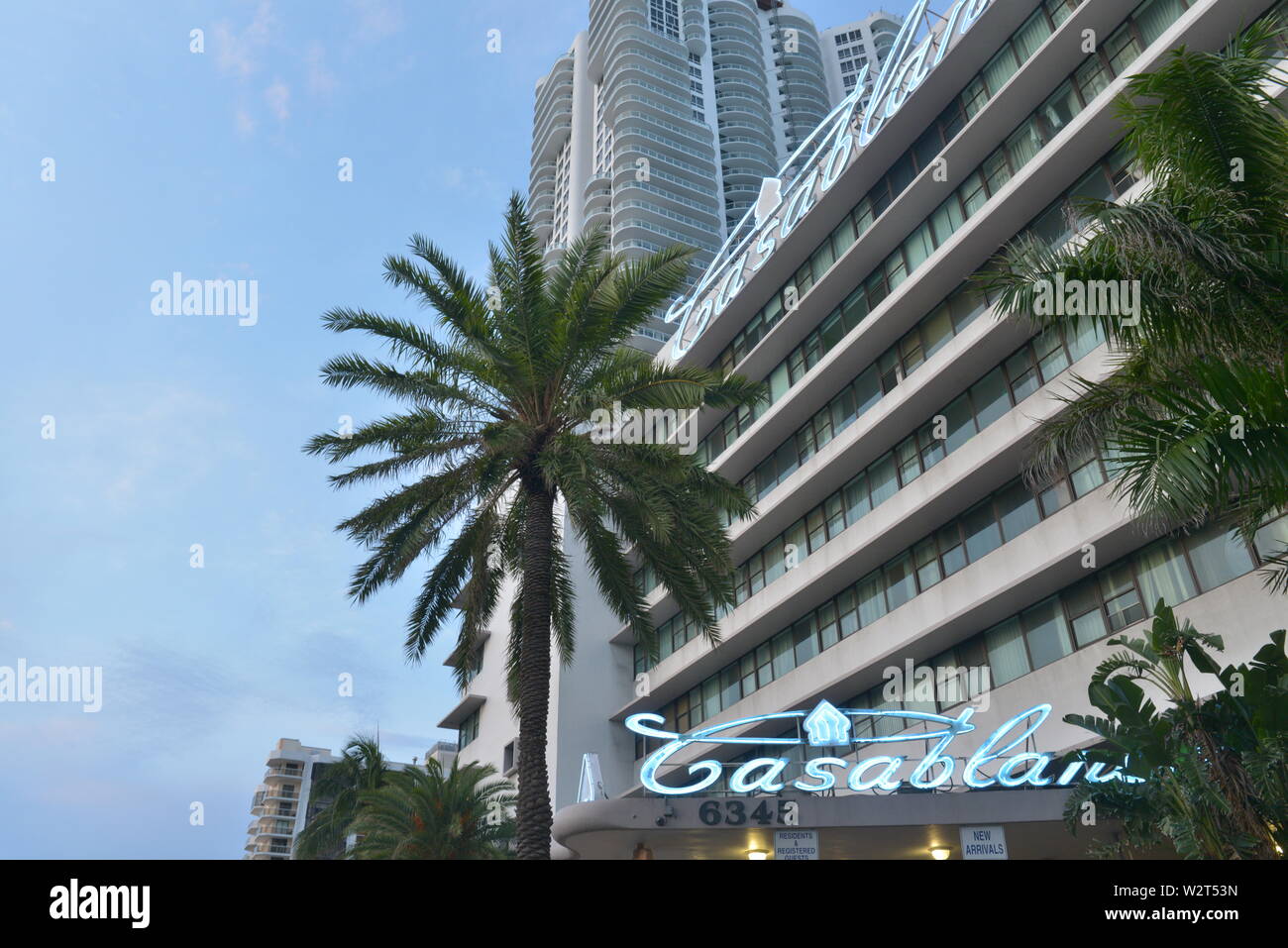 High rise buildings on the beach in Miami and Ft. Lauderdale Stock ...
