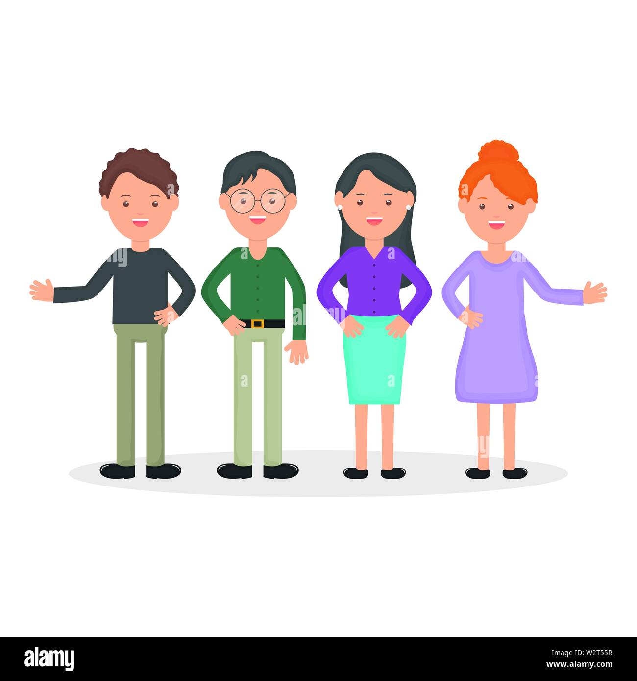 young teachers group education characters vector illustration design ...