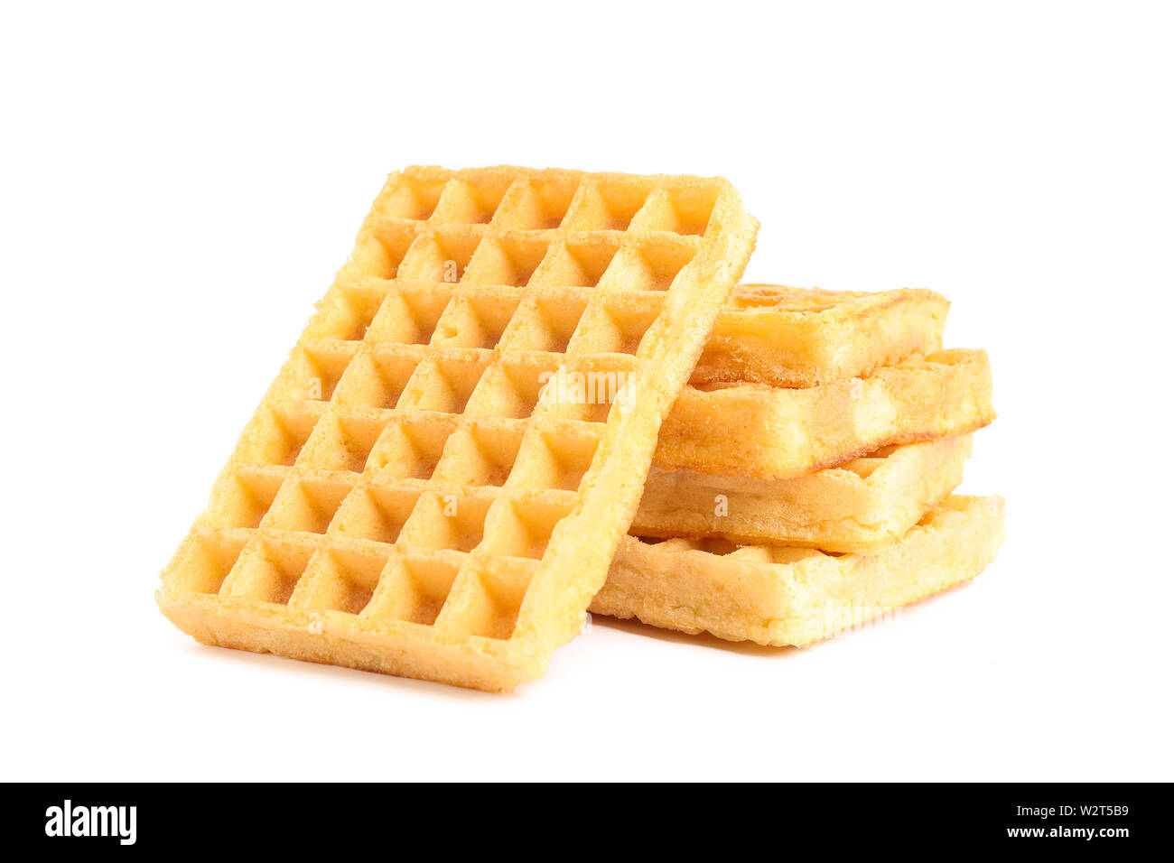 Group of sweet belgian waffles isolated on white background Stock Photo ...