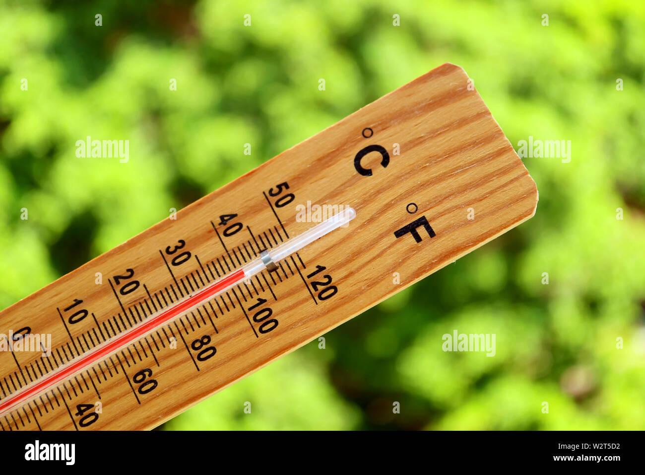 Thermometer showing high temperature hi-res stock photography and ...