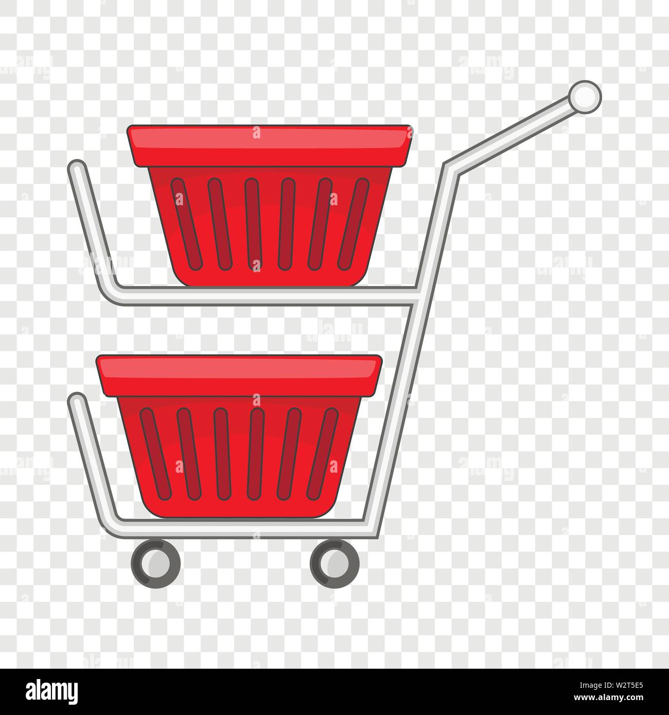 Double shopping cart icon, cartoon style Stock Vector Image & Art - Alamy