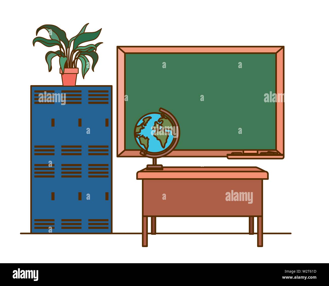 chalkboard of school in classroom Stock Vector Image & Art - Alamy