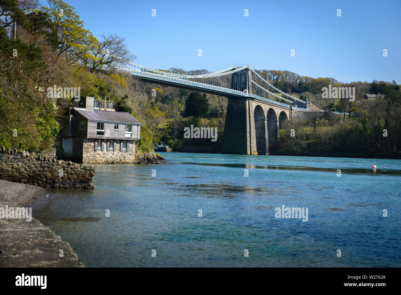 Menai Bridge, Anglesey, Wales, UK Stock Photo - Alamy
