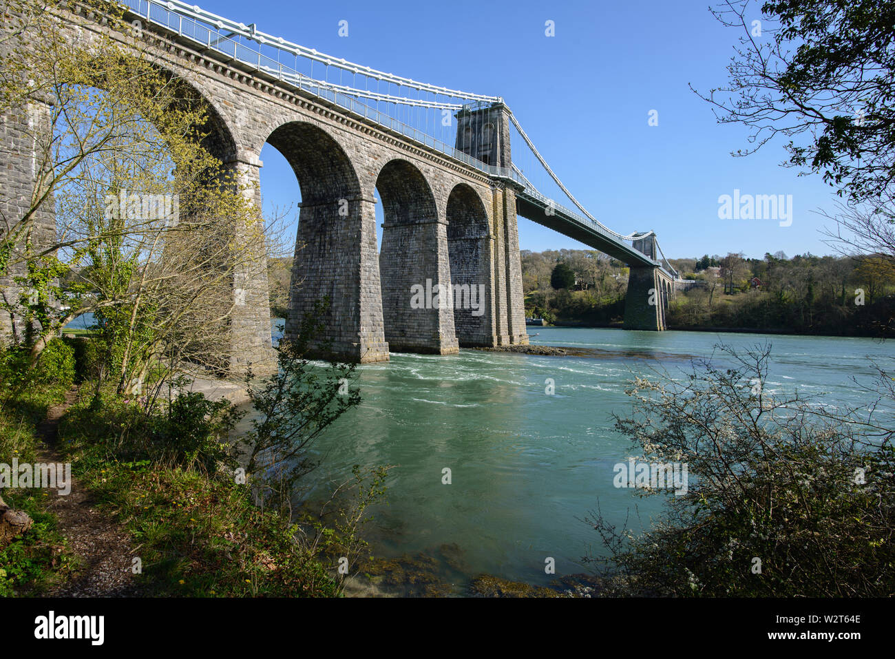 Menai Bridge, Anglesey, Wales, UK Stock Photo - Alamy