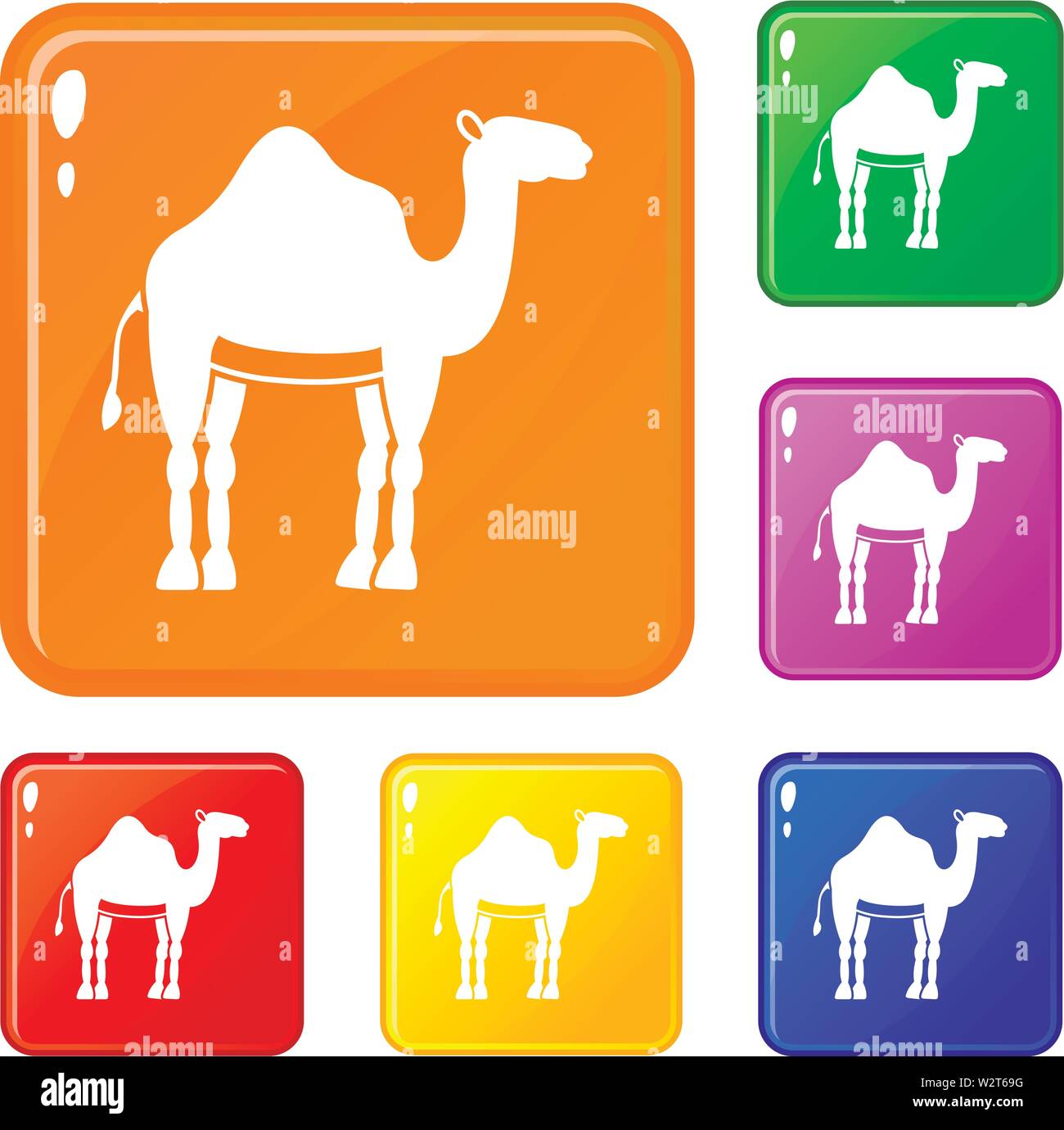 Camel icons set vector color Stock Vector Image & Art - Alamy