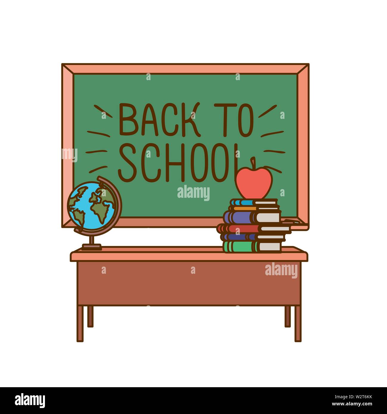 chalkboard of school in classroom Stock Vector Image & Art - Alamy