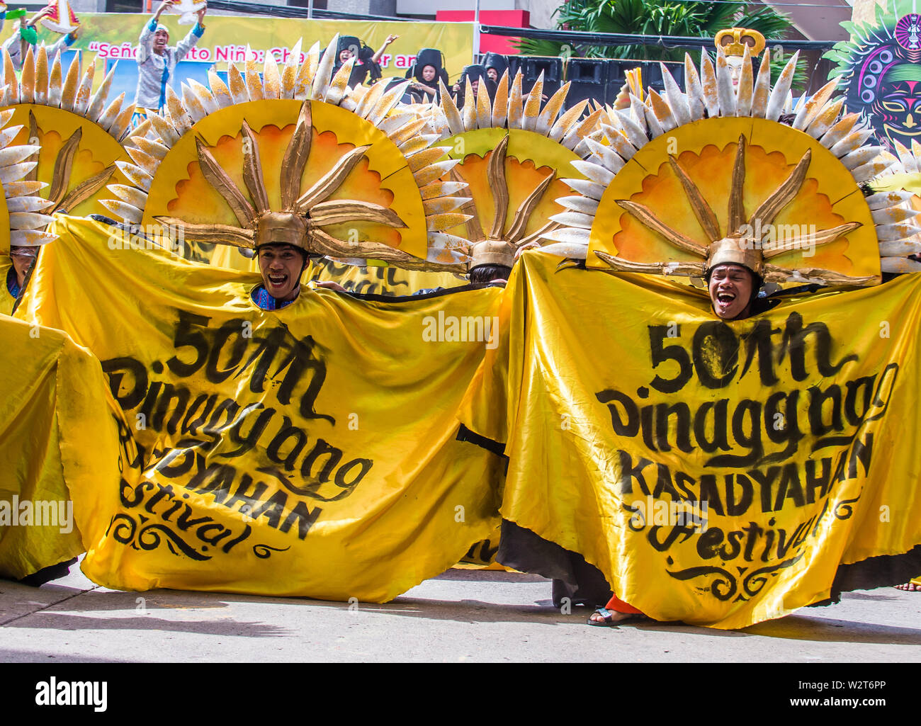 Participants in the Dinagyang Festival in Iloilo Philippines Stock ...