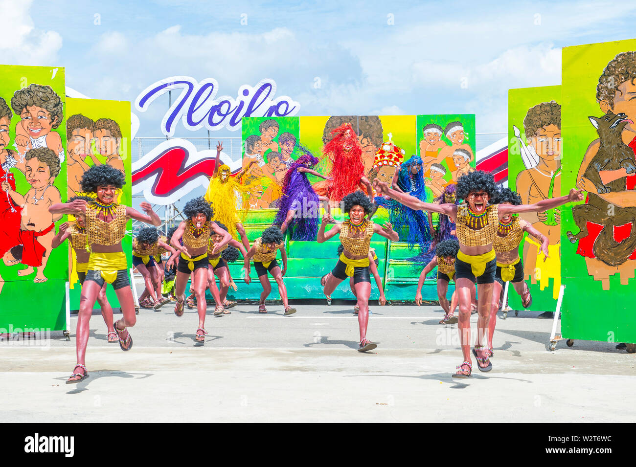 Participants in the Dinagyang Festival in Iloilo Philippines Stock ...