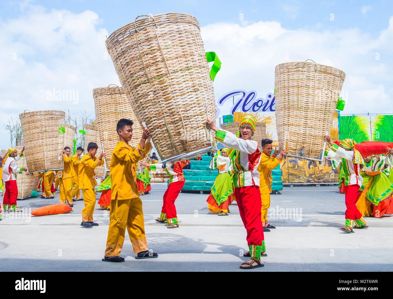 Participants in the Dinagyang Festival in Iloilo Philippines Stock ...