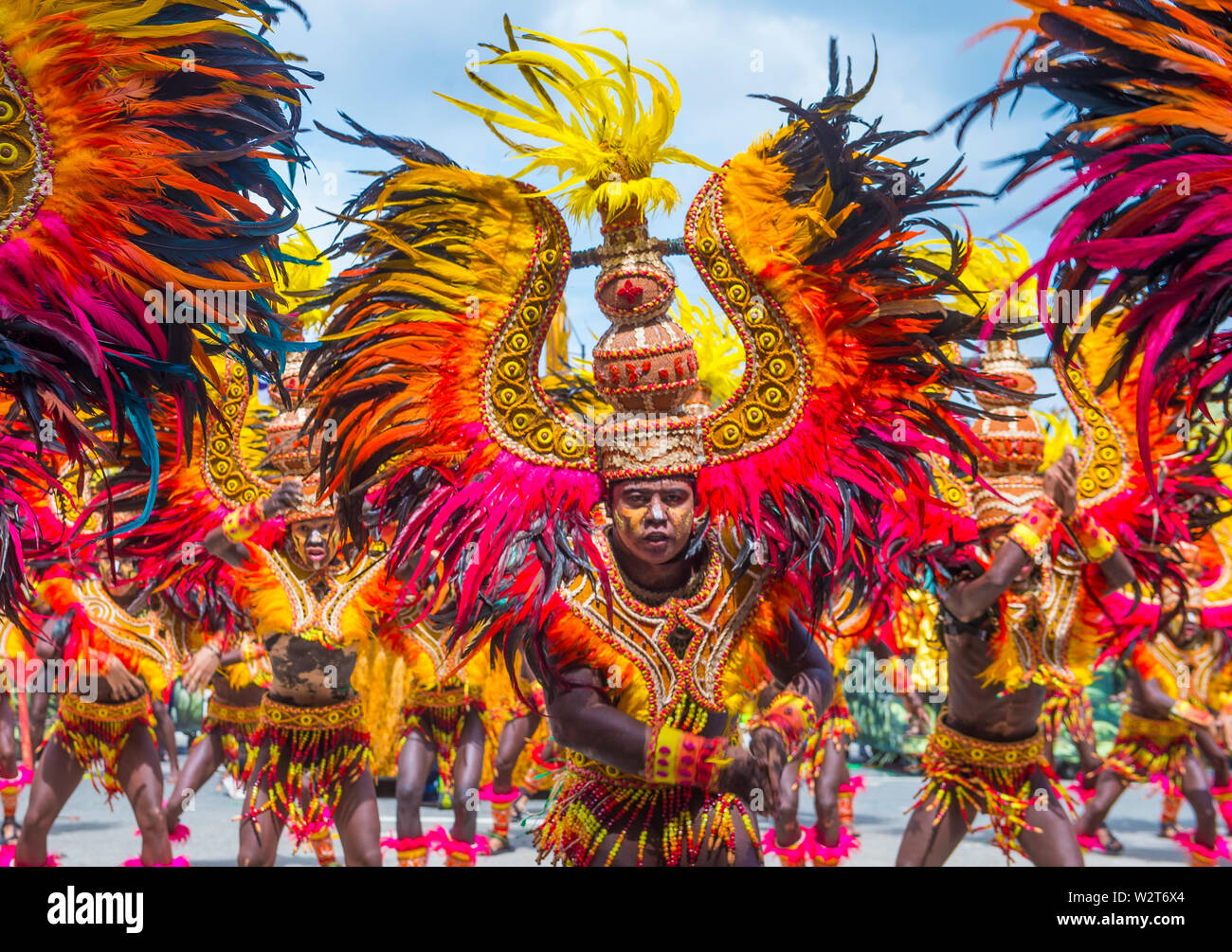 Participants in the Dinagyang Festival in Iloilo Philippines Stock ...