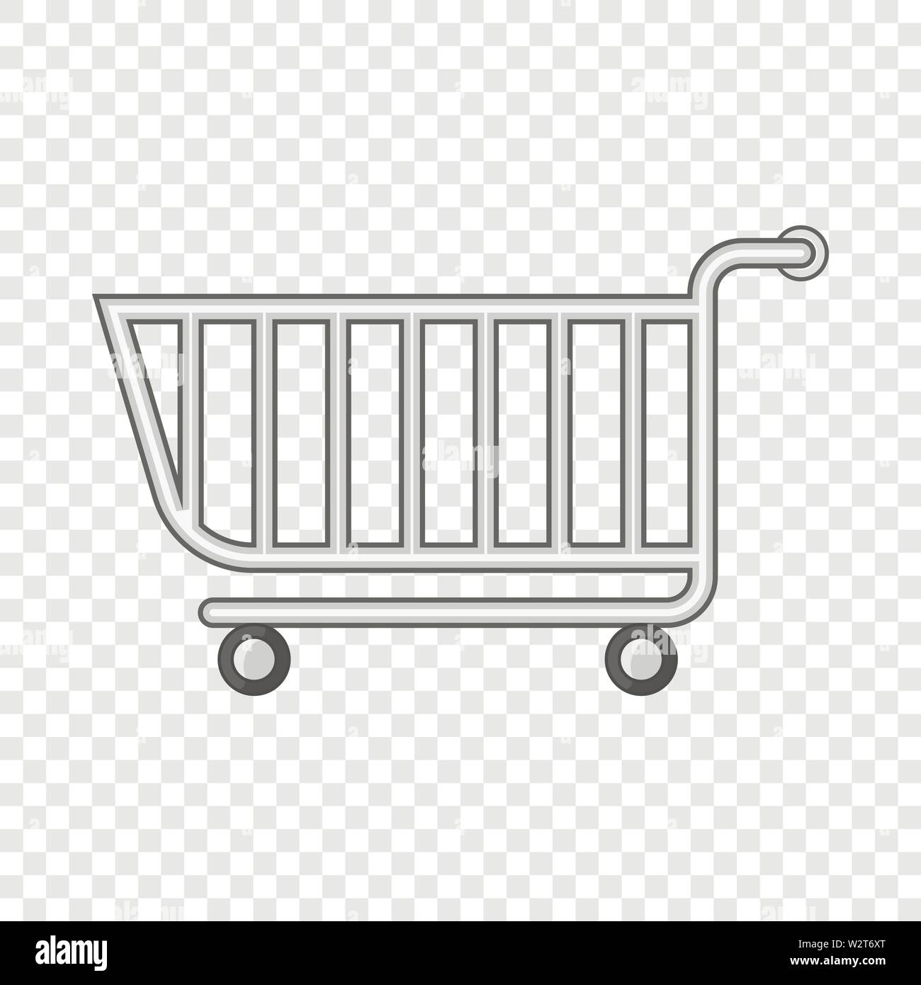 Supermarket shopping cart icon, cartoon style Stock Vector Image & Art ...