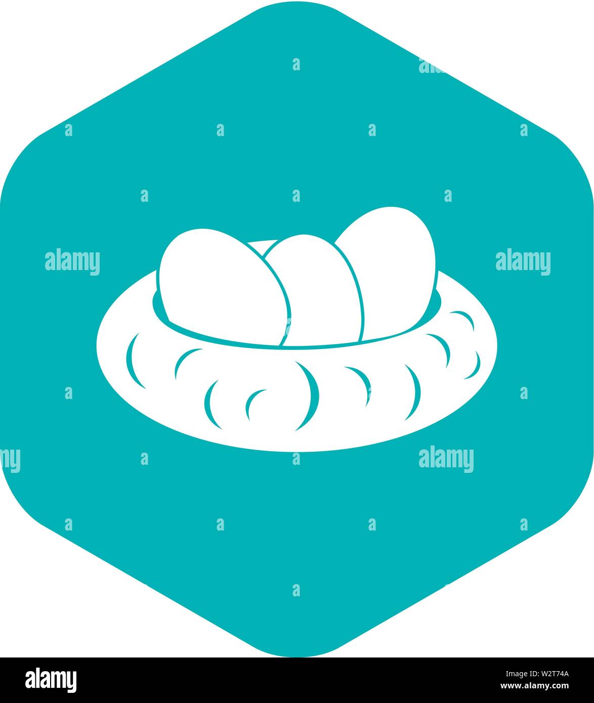 Chicken in nest icon Cut Out Stock Images & Pictures - Alamy