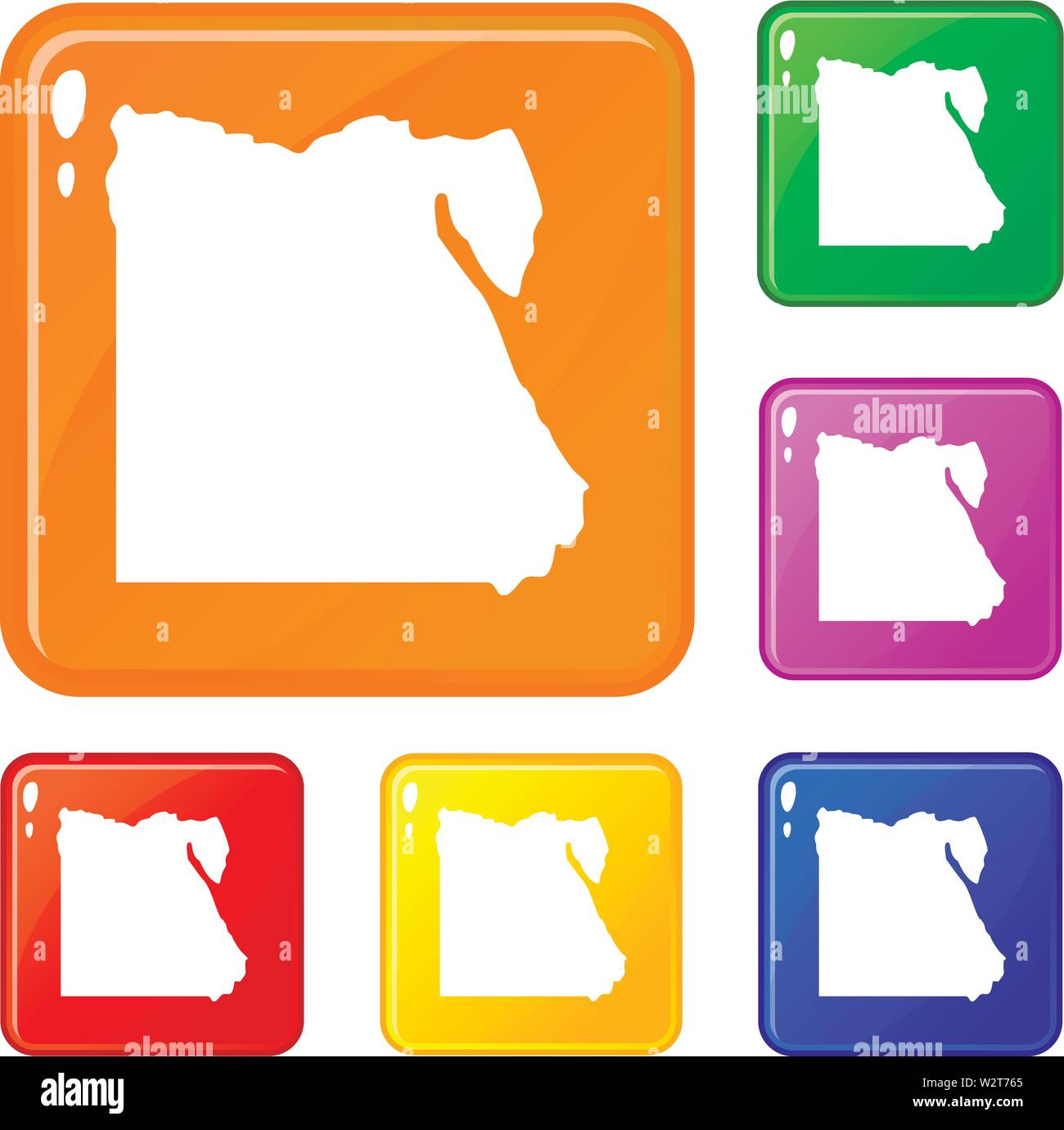 Map of Egypt icons set vector color Stock Vector Image & Art - Alamy