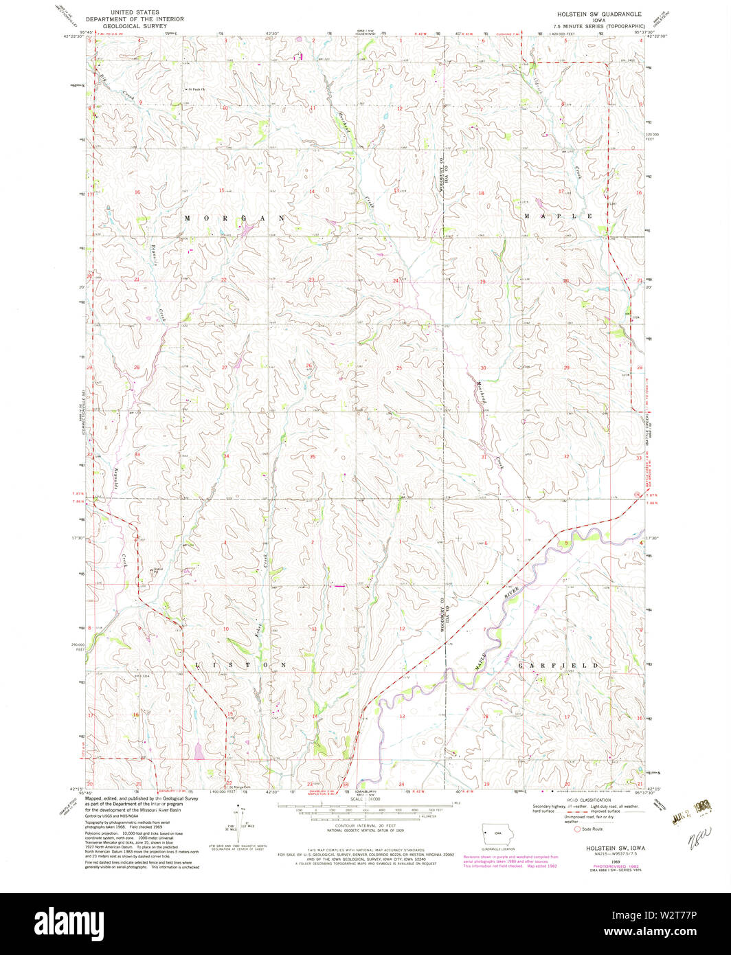 Holstein iowa map hi-res stock photography and images - Alamy